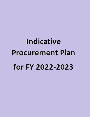 Indicative Procurement Plan for FY 2022-2023